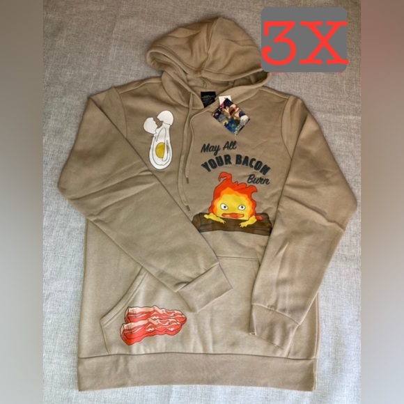 Disney | Sweaters | 3x Studio Ghibli Howls Moving Castle Calcifer Bacon ...